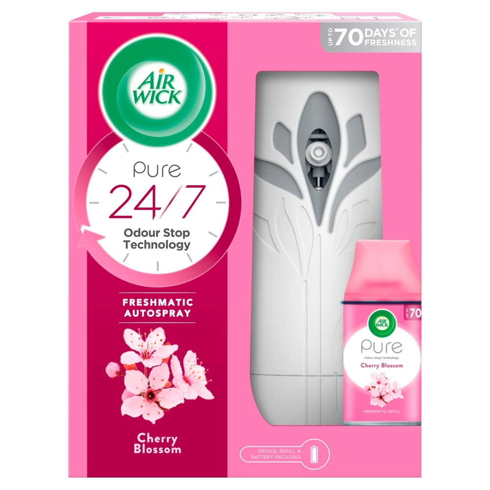 Air Wick Freshmatic Pure Dispenser Starter Kit, Automatic Cherry ...