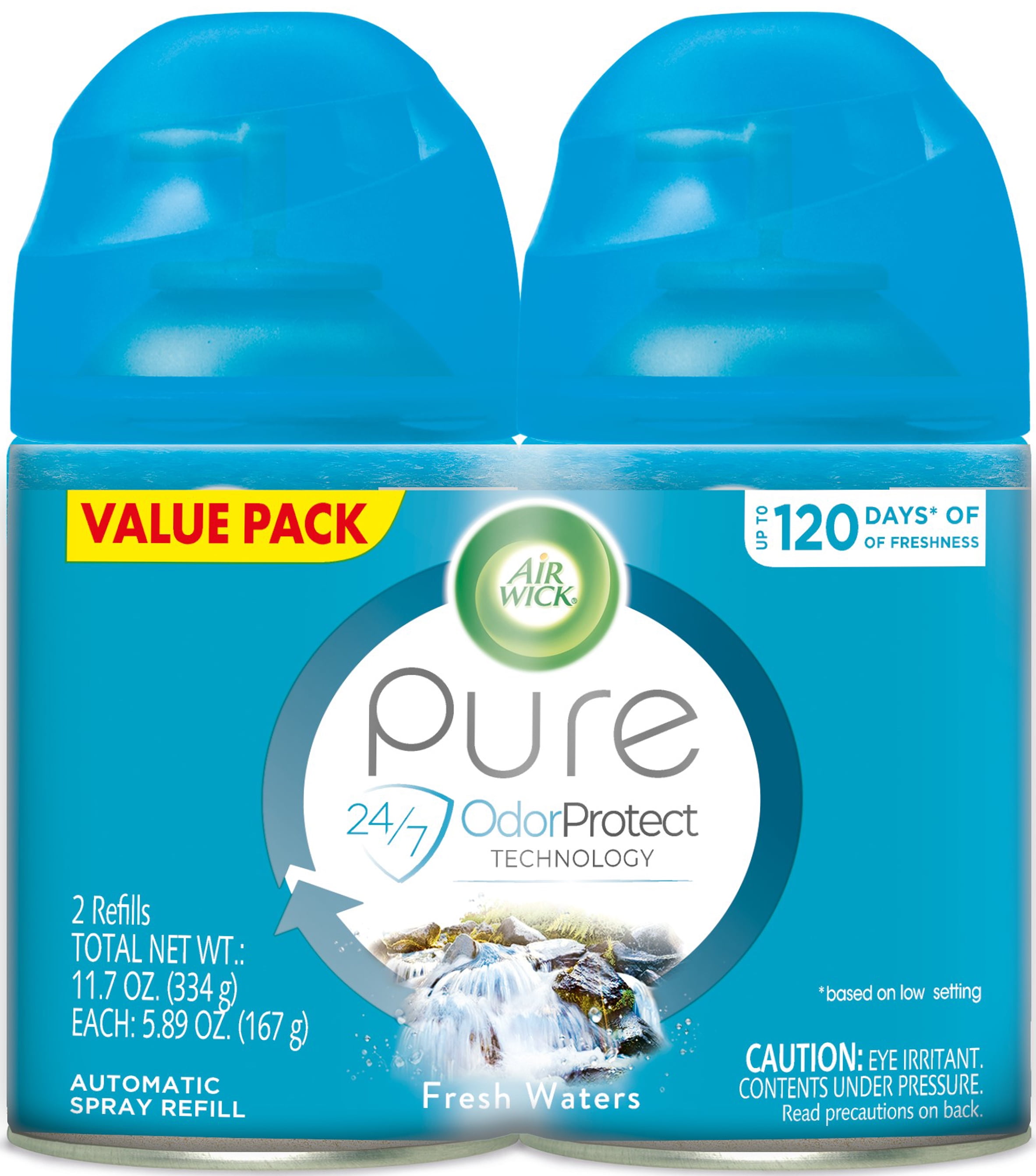 Air Wick Freshmatic 2 Refills Automatic Spray Fresh Waters 2X6.17oz Air Freshener