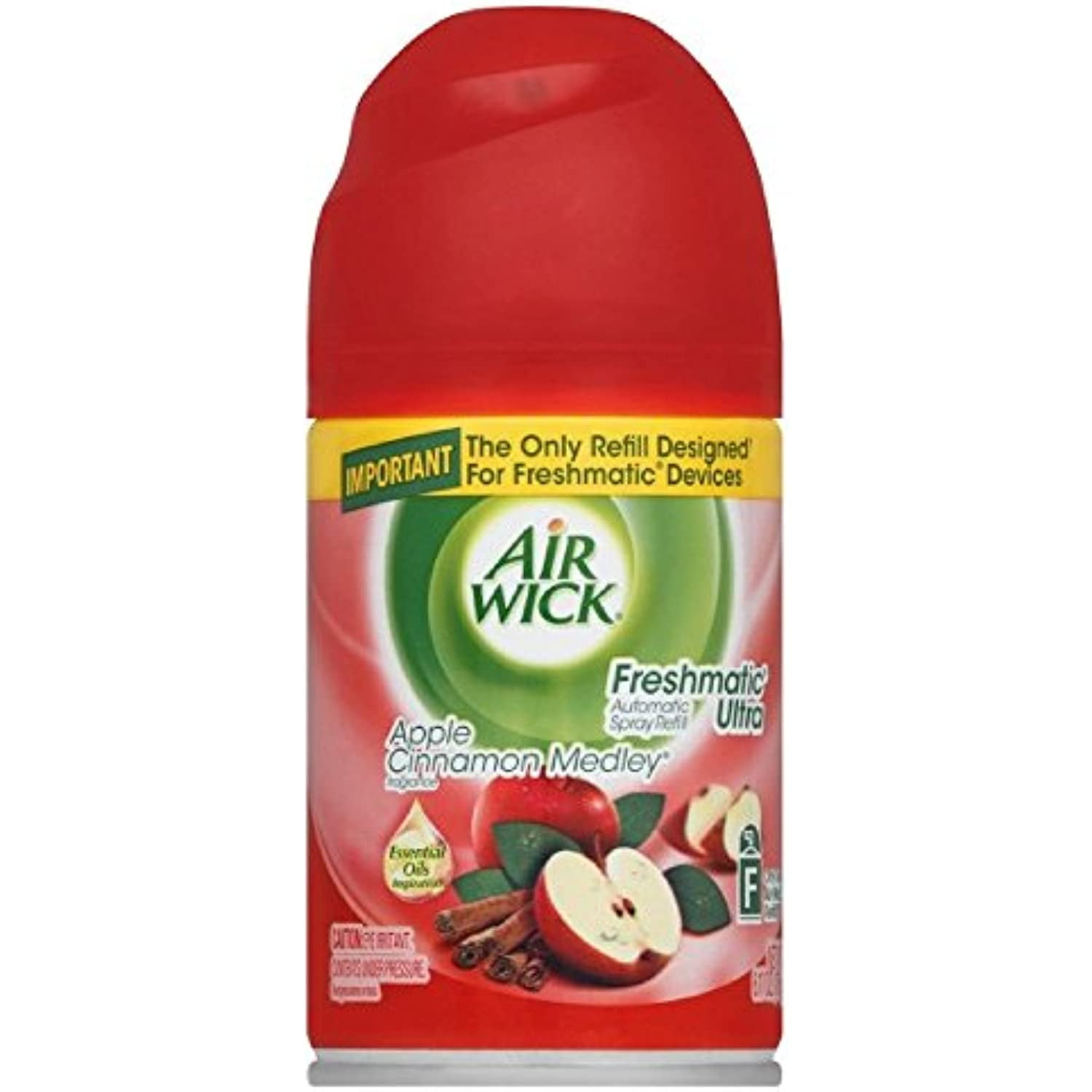 Air Wick Freshmatic Ultra Air Freshener Refill, Apple Cinnamon Medley 6 ...