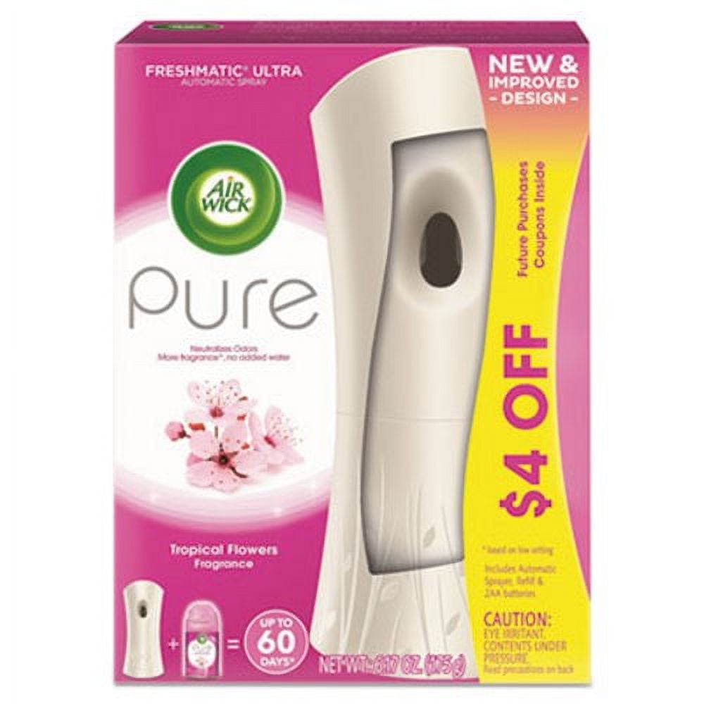 Air Wick Freshmatic Ultra Auto Pure Starter Kit Tropical, White, 4/CT ...