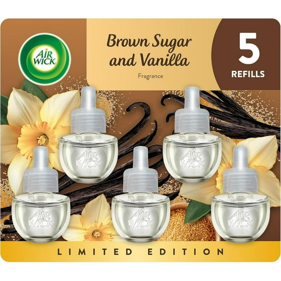 Air Wick Plug-In Scented Oil Air Freshener Warmer Refills, Brown Sugar ...