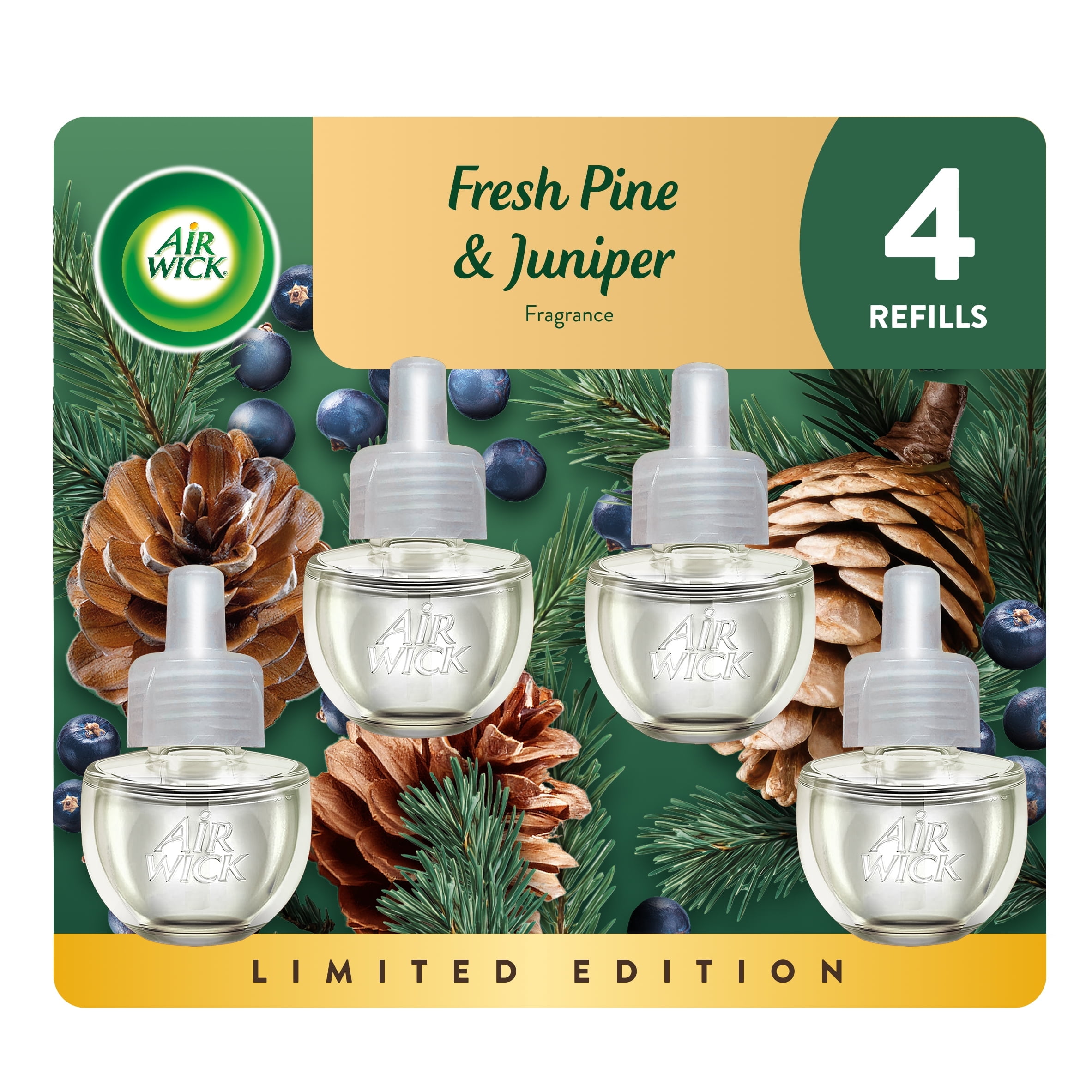 Air Wick Plug-In Scented Oil Air Freshener Warmer Refills, Fresh Pine ...