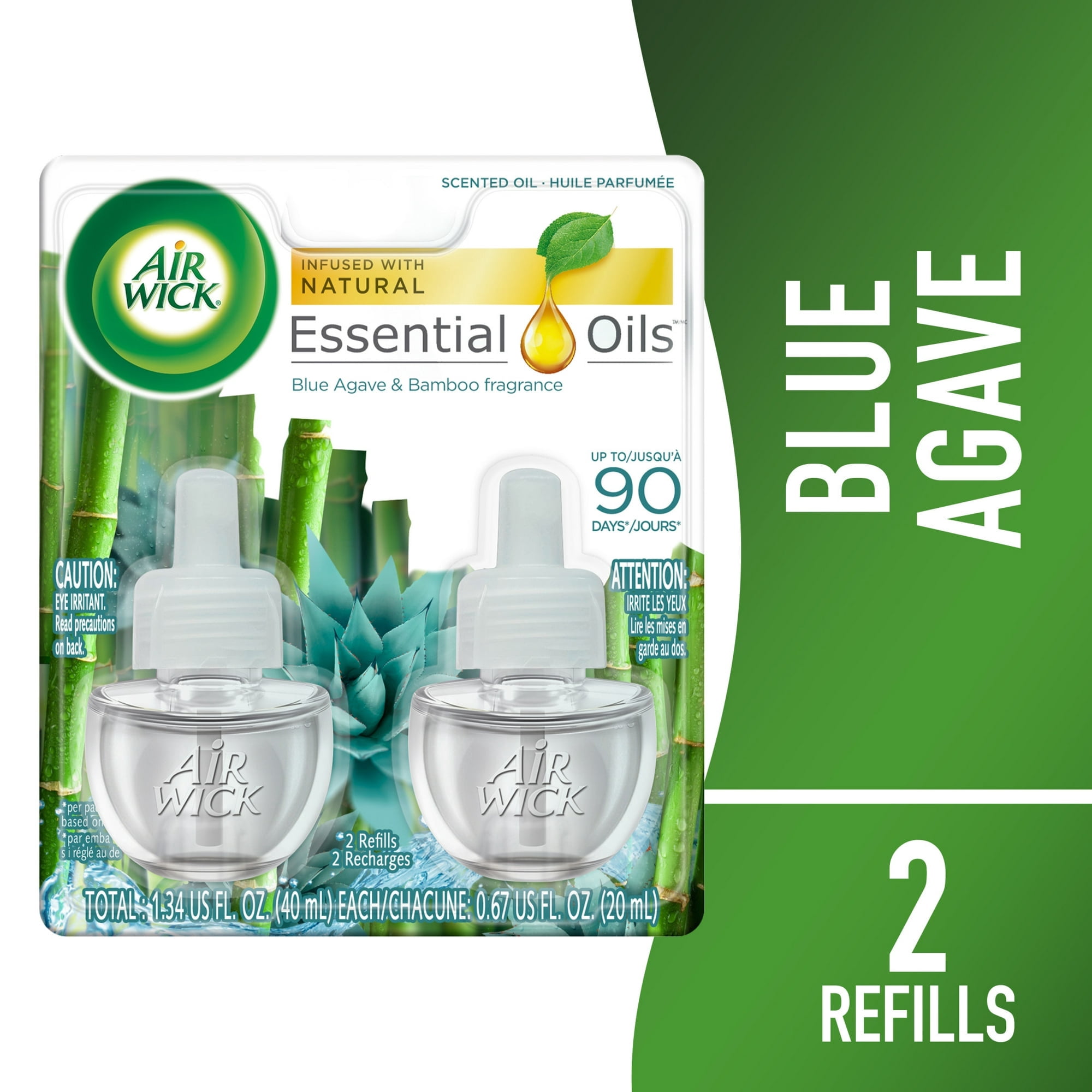 Air Wick® Plug in Scented Oil Refill, 2 Count, Blue Agave and Bamboo ...