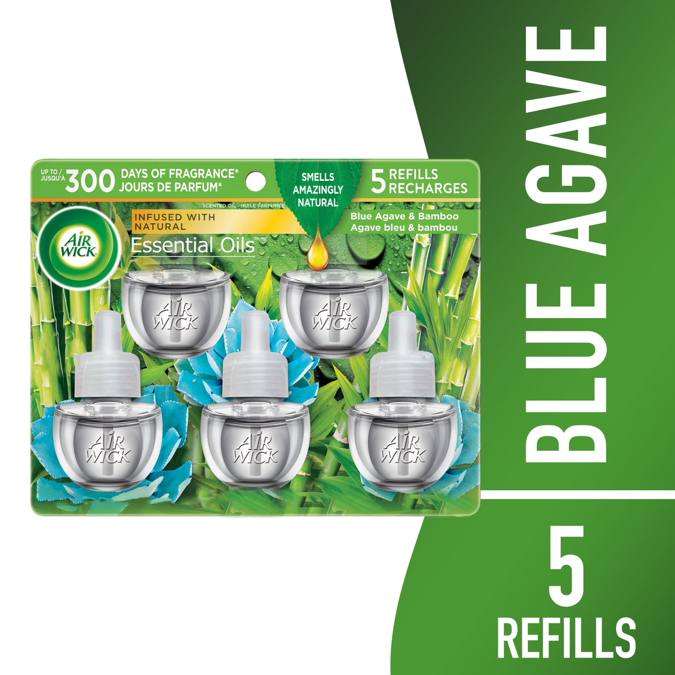 Air Wick Plug-In Scented Oil Air Freshener Warmer Refills, Blue Agave ...