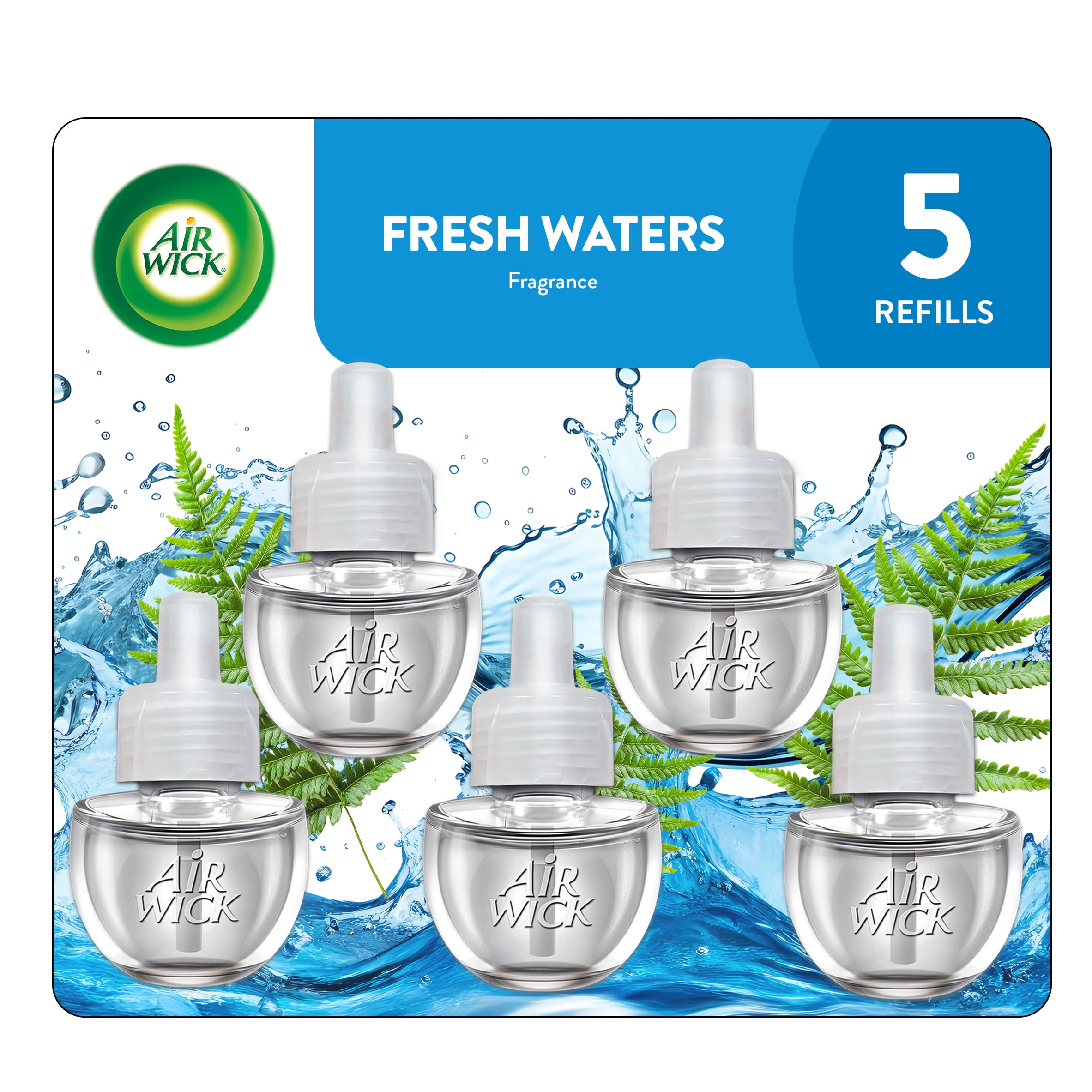 Air Wick Plug-In Scented Oil Air Freshener Warmer Refills, Fresh Waters ...