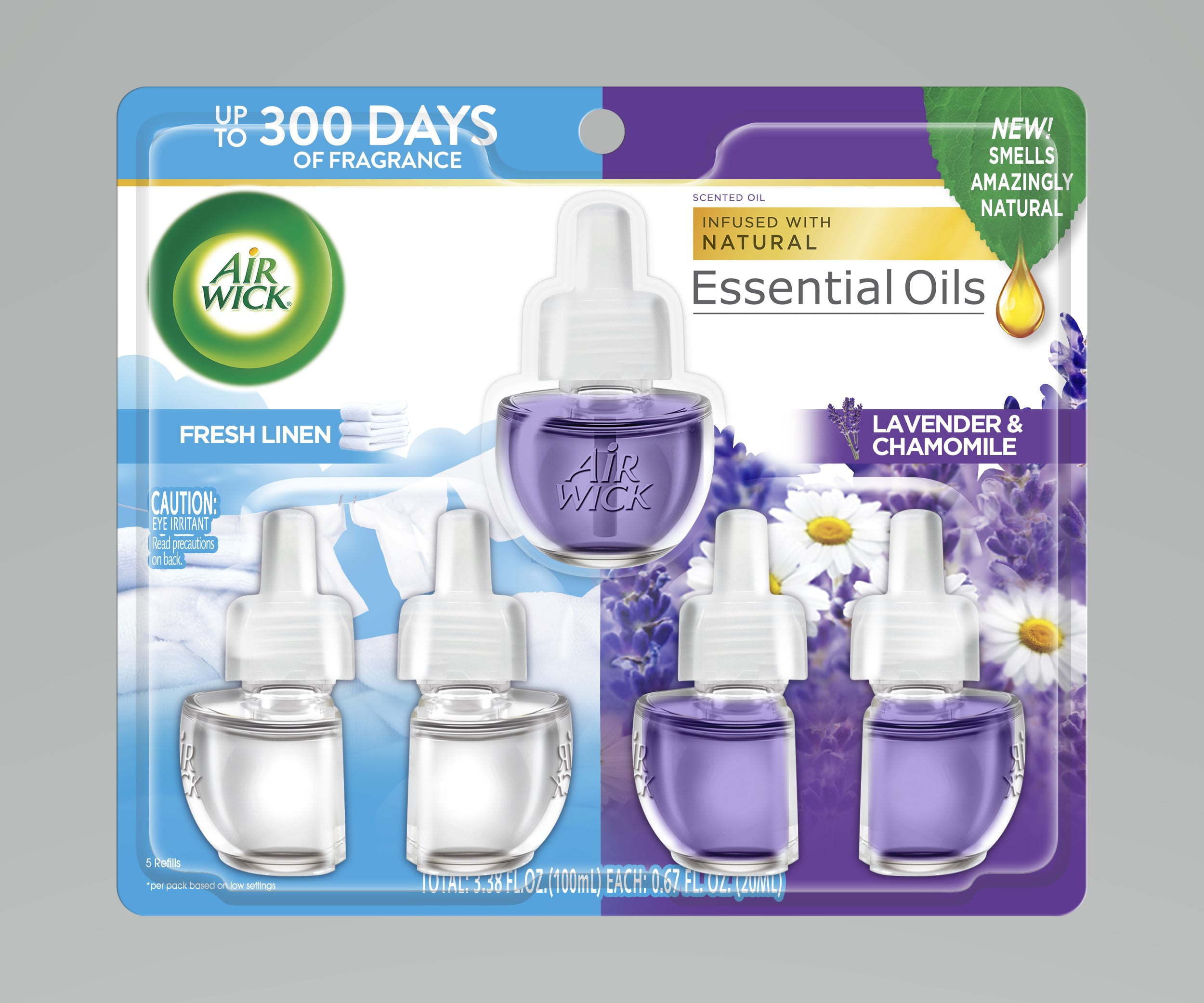 Air Wick Plug in Scented Oil Refill, 5 ct, Fresh Linen and Lavender ...