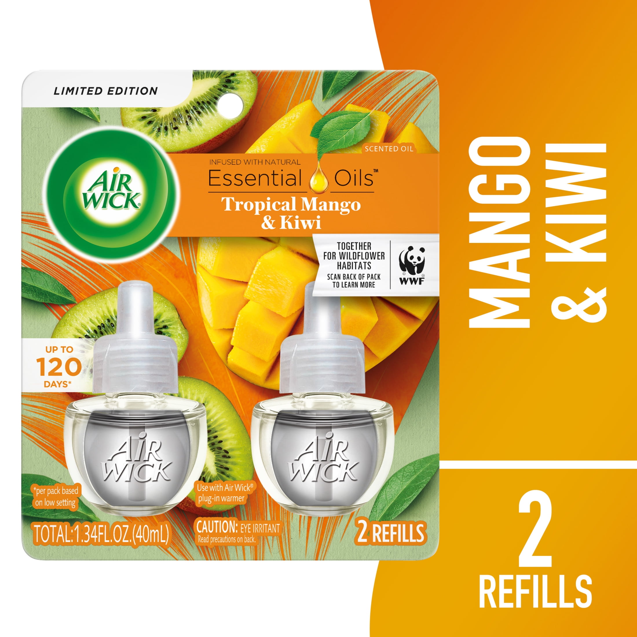Air Wick Plug-In Scented Oil Air Freshener Warmer Refills, Fresh Mango ...