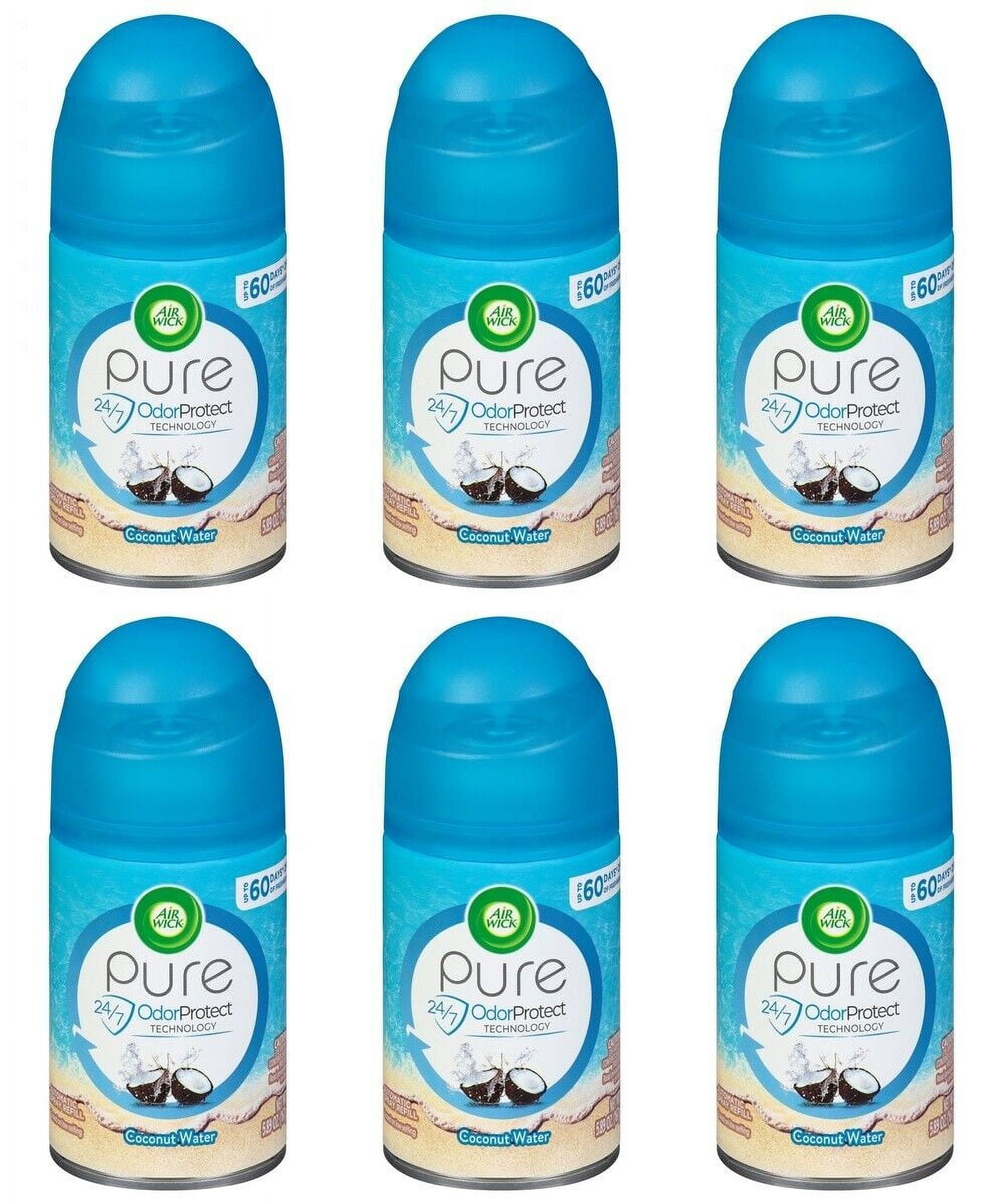 Air Wick Pure Automatic Air Freshener Spray Refill, Coconut Water, 5.89 ...
