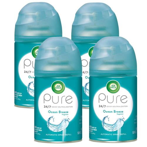Air Wick Pure Freshmatic 4 Refills Automatic Spray, Ocean Breeze, Air ...