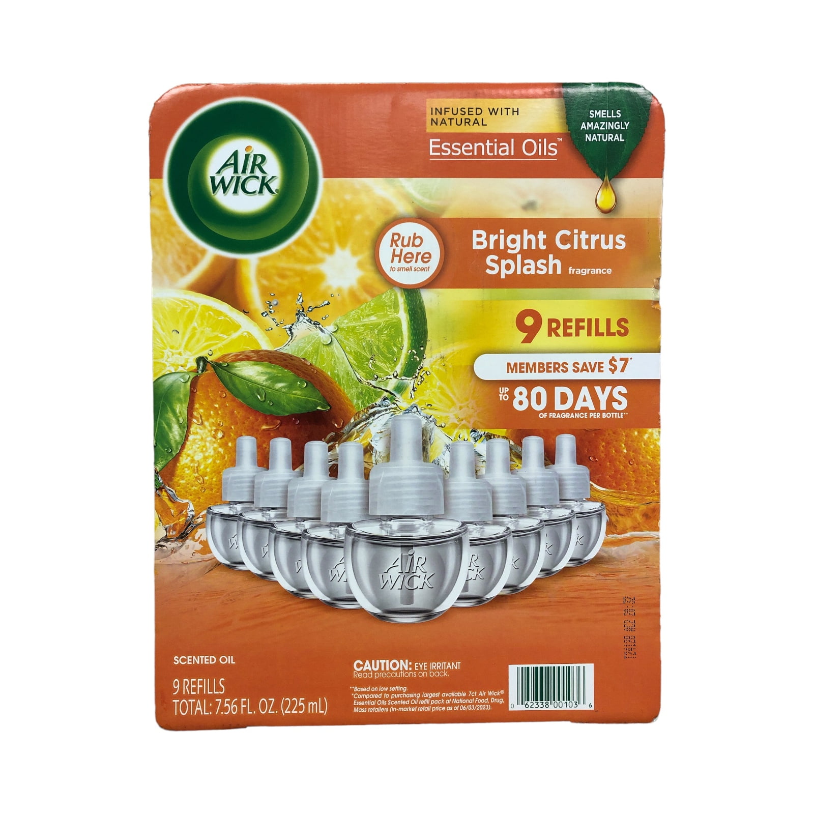 Air Wick Essential Scented Oil Air Freshener Refills, 9 ct. - Bright ...