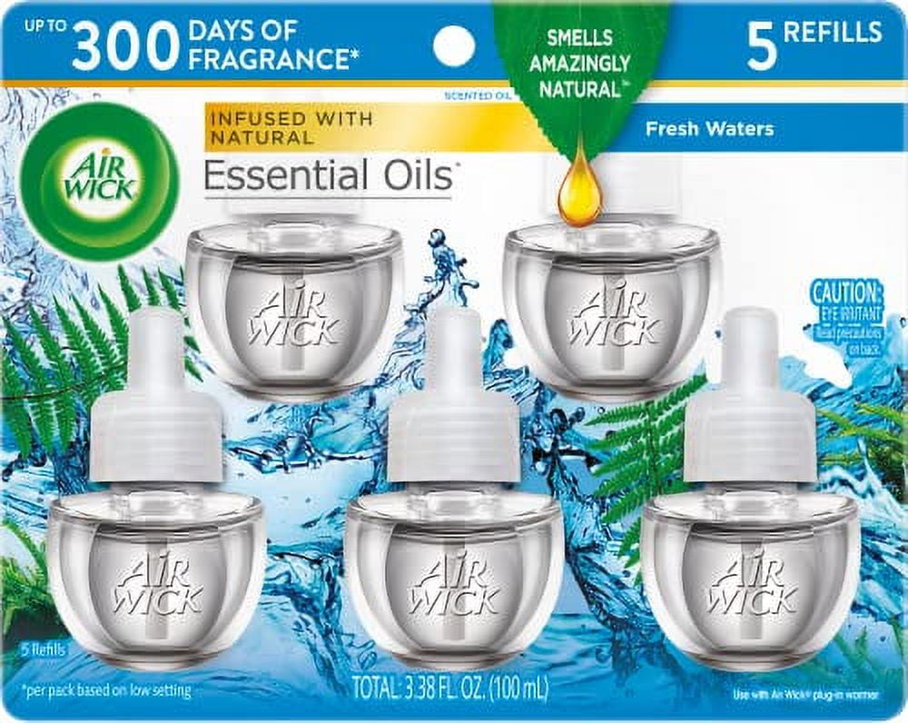 Air Wick Scented Oil Refill, 5ct, Fresh Waters, Air Freshener ...