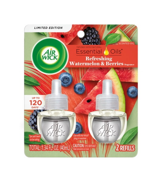 Air Wick Plug-In Scented Oil Air Freshener Warmer Refills, Refreshing ...