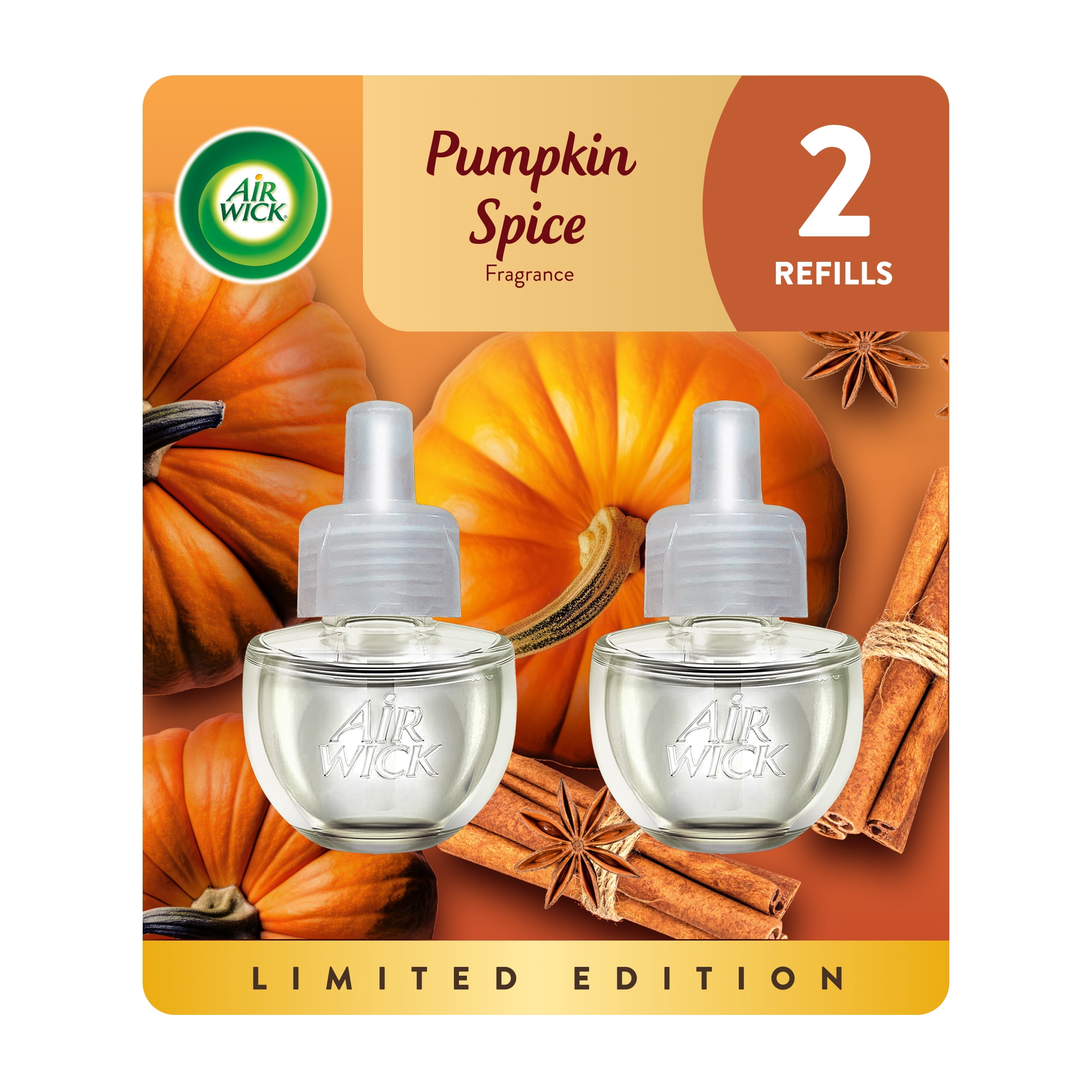 Air Wick, Plug-In Fall Scented Oil Refills, Pumpkin Spice, 2 Count ...