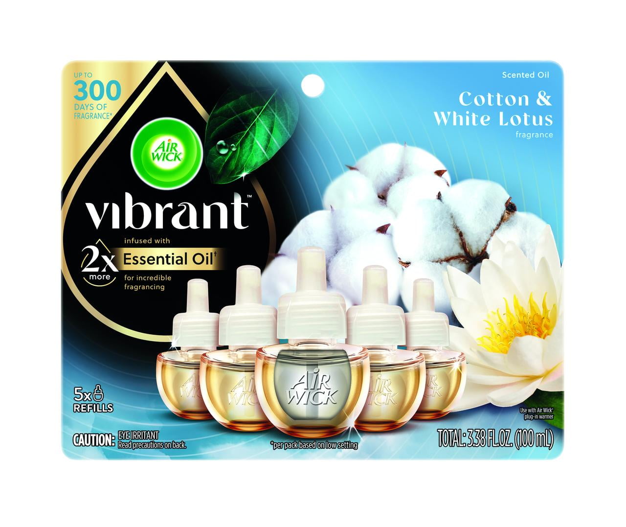 Air Wick Scented Oil - Vibrant Refill Cotton & White Lotus, 5 Count ...