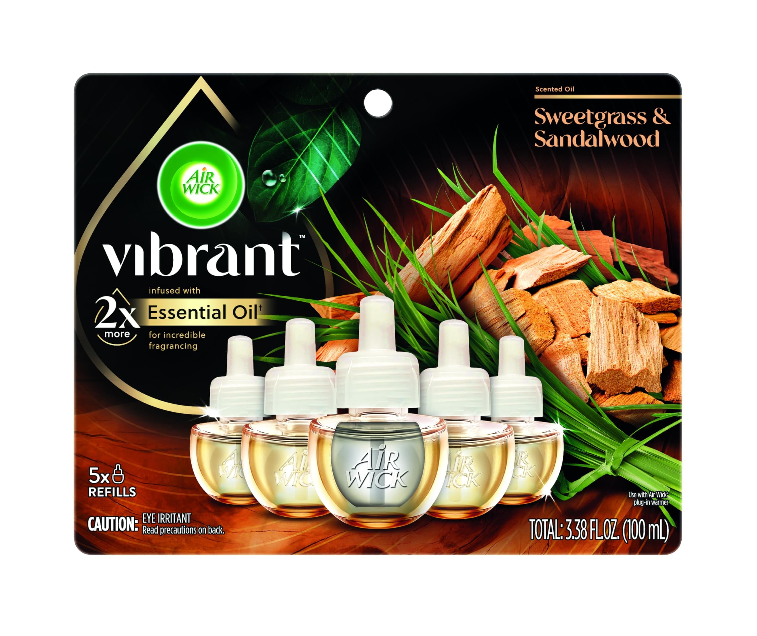 Air Wick Scented Oil Refill, Sweetgrass & Sandalwood, 5 ct - Walmart.com
