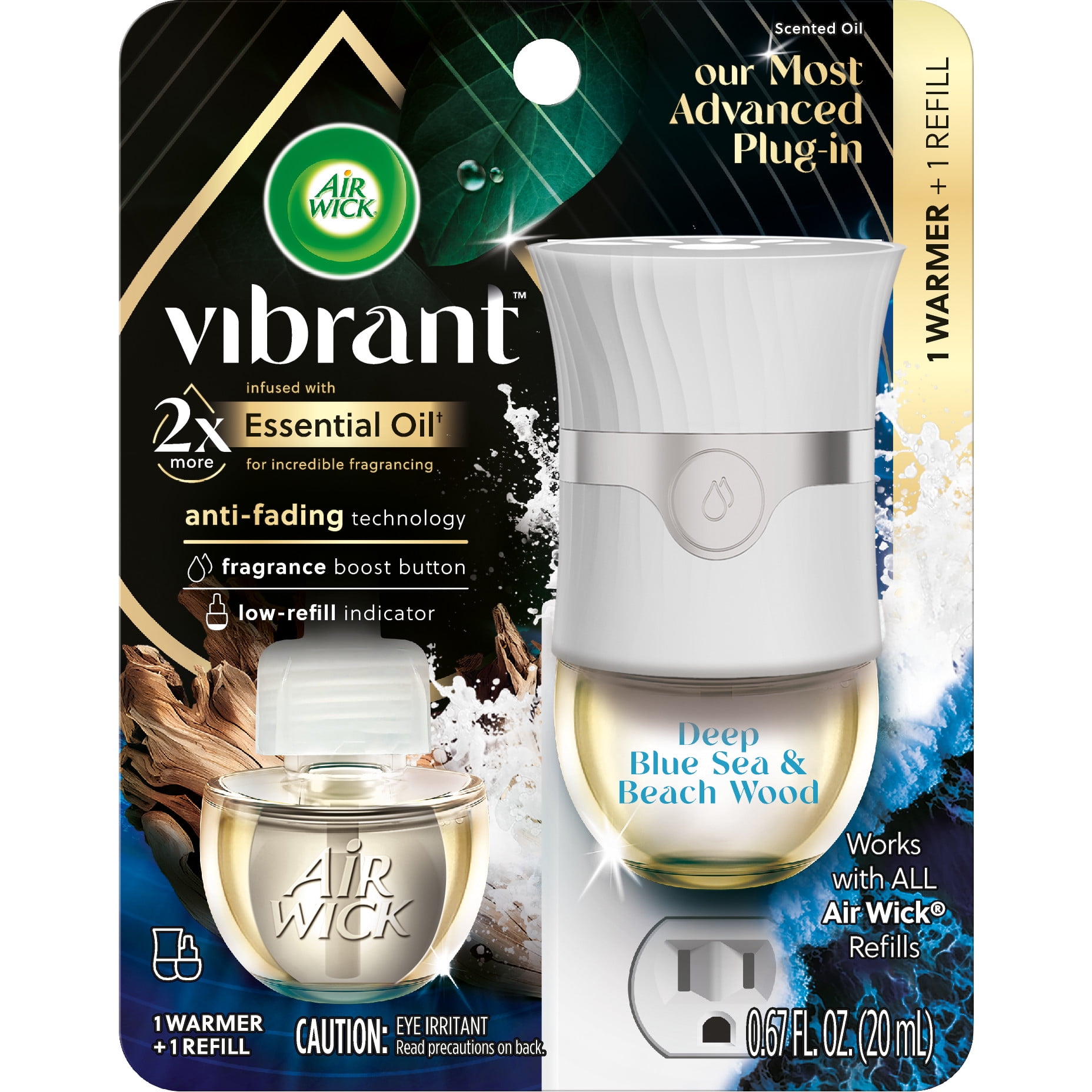 Air Wick Vibrant Plug-In Scented Oil Air Freshener Warmer Starter Kit ...