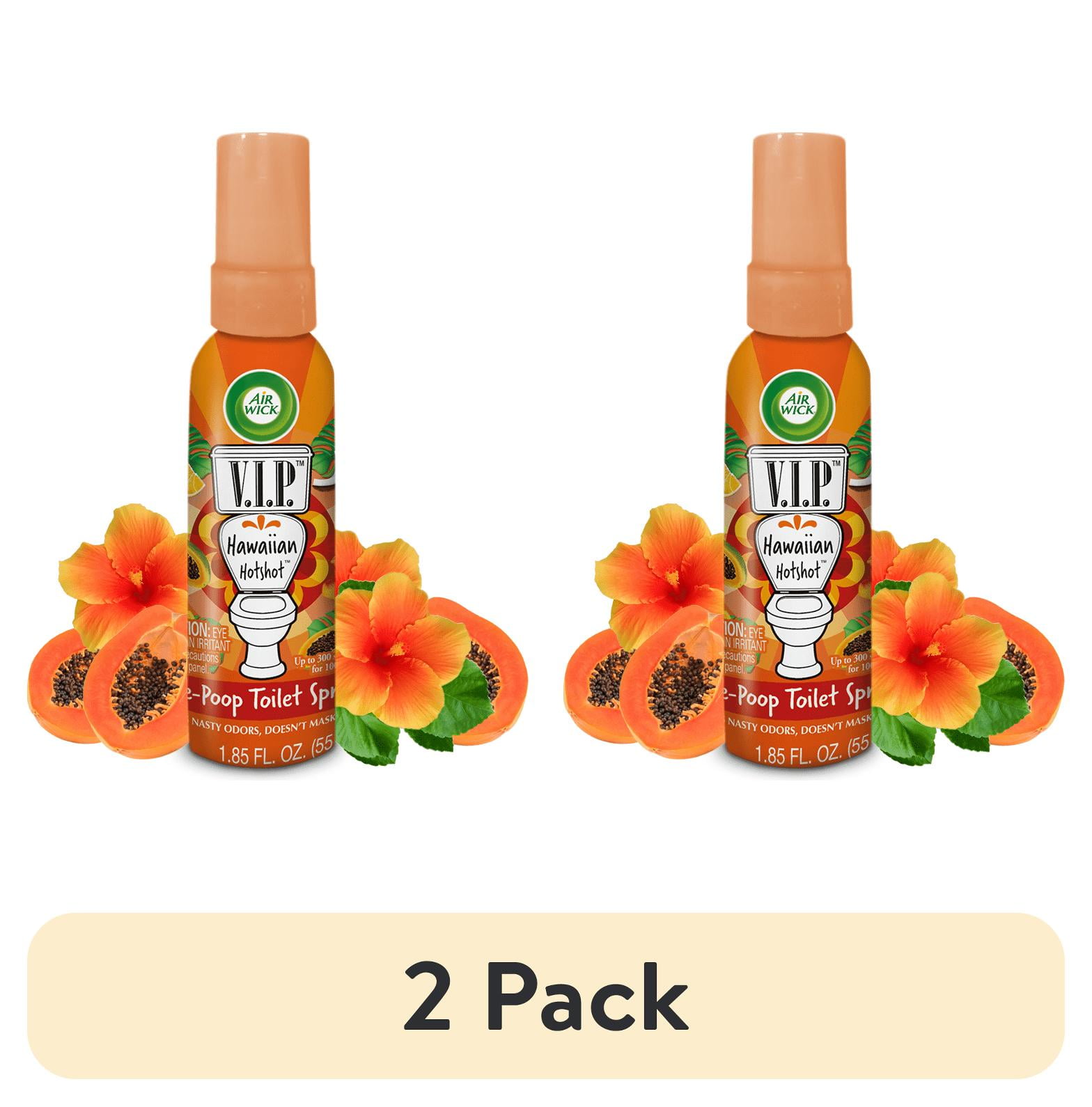 (2 pack) Air Wick V.I.P. Pre-Poop Toilet Spray, Hawaiian Hotshot Scent ...