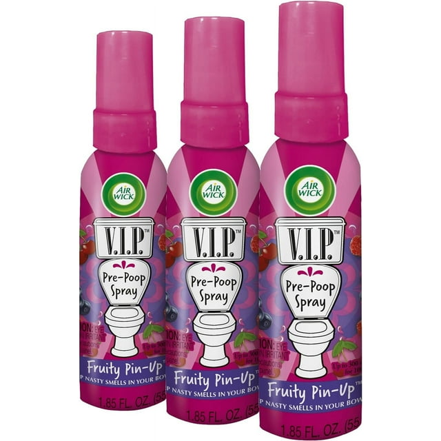 Air Wick V.I.Poo Toilet Perfume Fruity Pin-Up 1.9 Oz. Pack of 3 ...