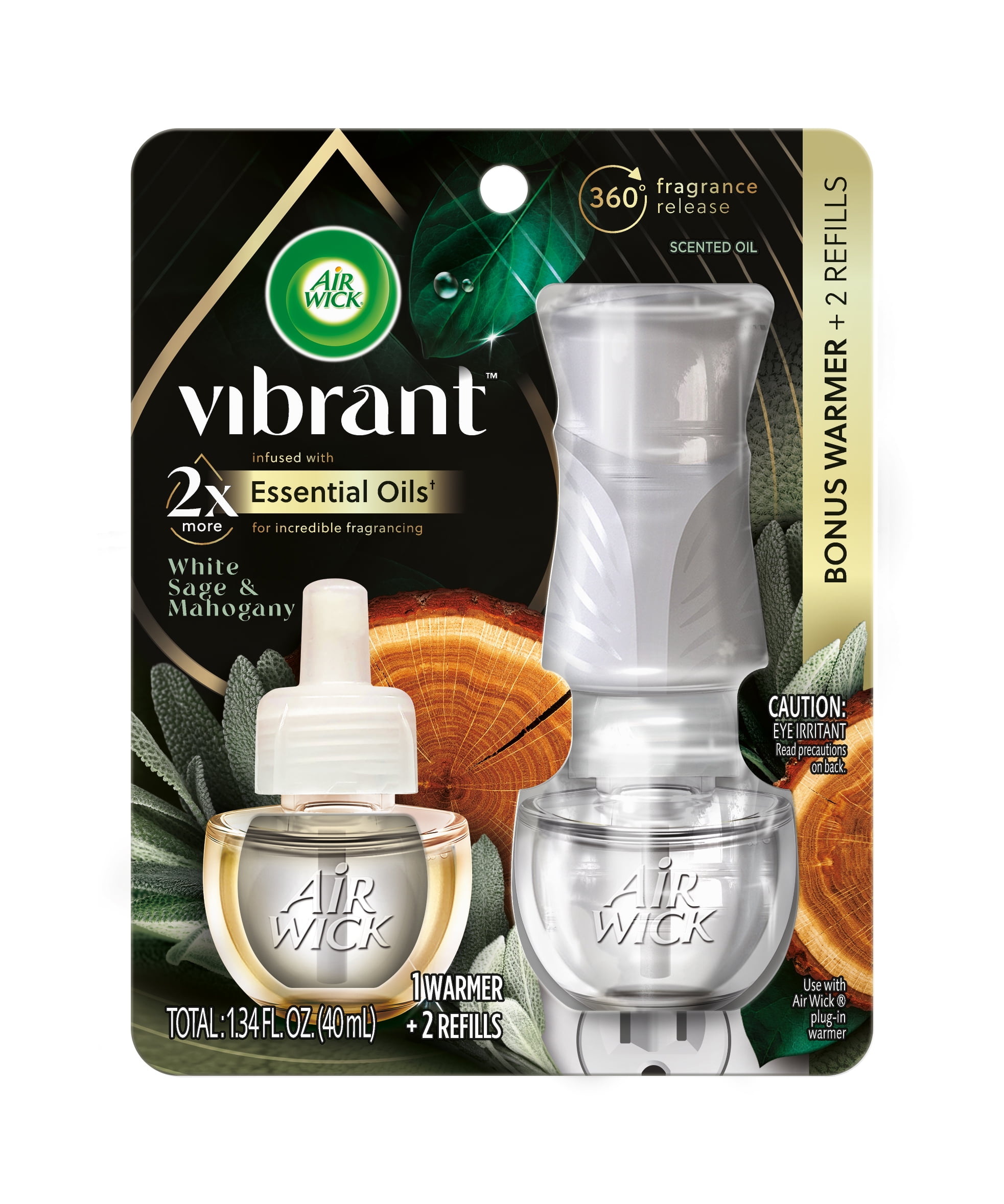 Air Wick Vibrant Advanced Warmer, Plug in Scented Oil Starter Kit ...