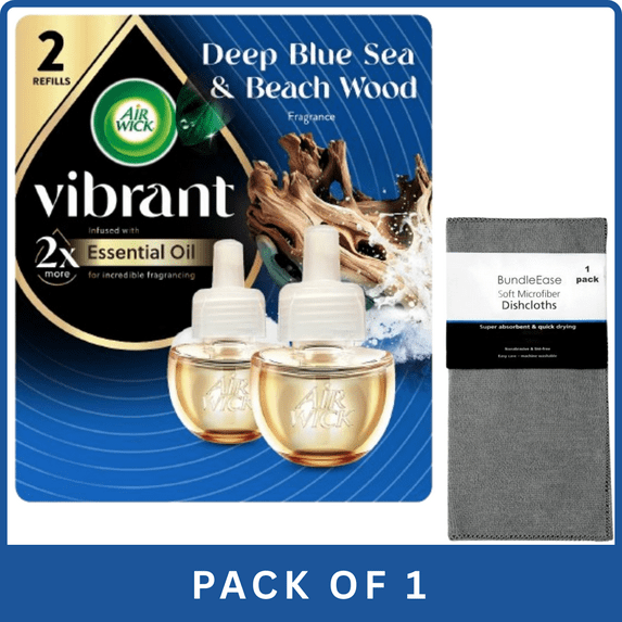 Air Wick Vibrant Scented Oil Refill – Deep Blue Sea & Beach Wood- With ...