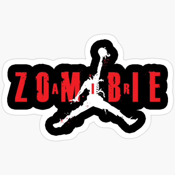 Air Zombie Sticker Phone Decal Water Bottle Stickers Car Decals, Laptop ...