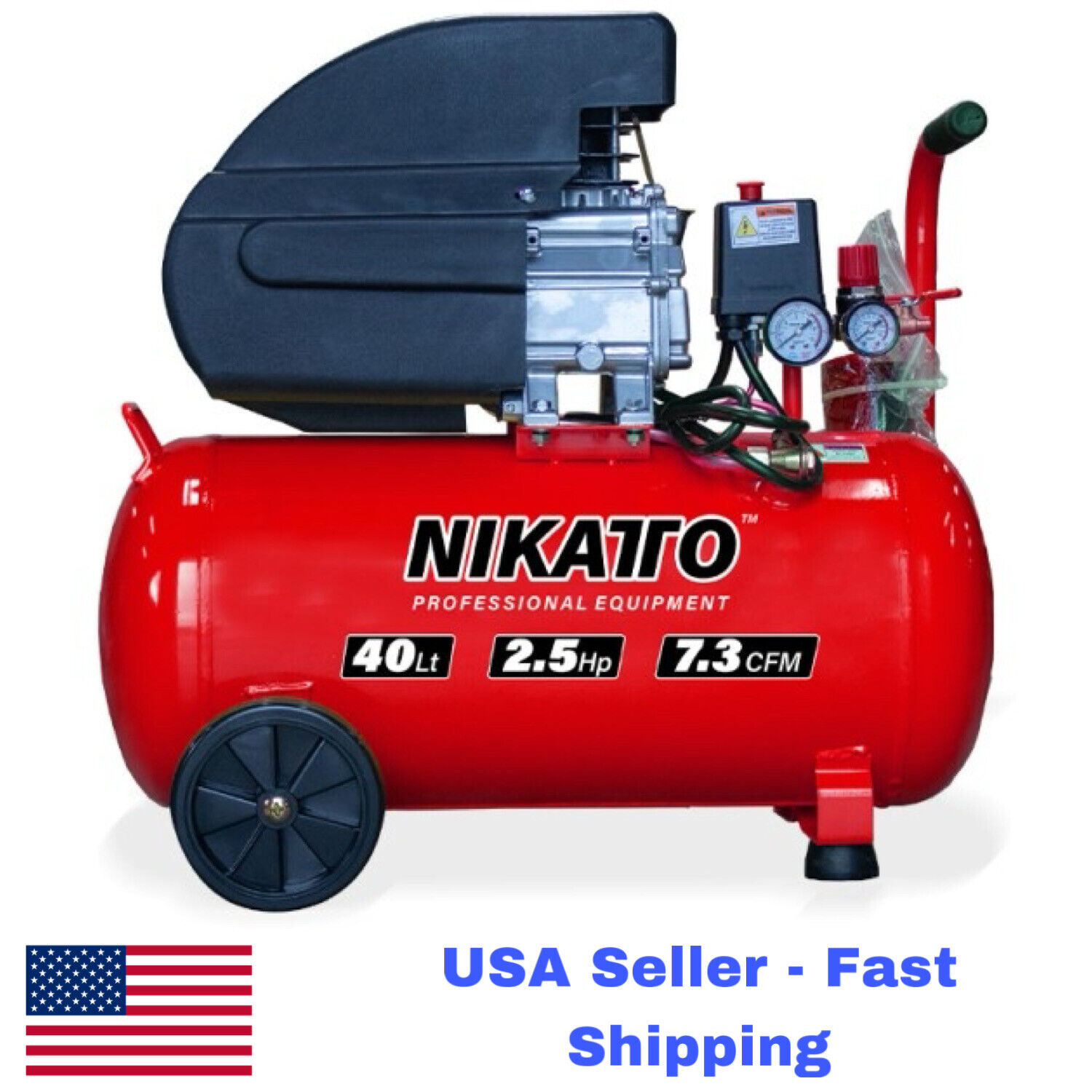Air compressor 2.6, 5.2, 10, and 21 gallons, Nikatto USA Stock ...