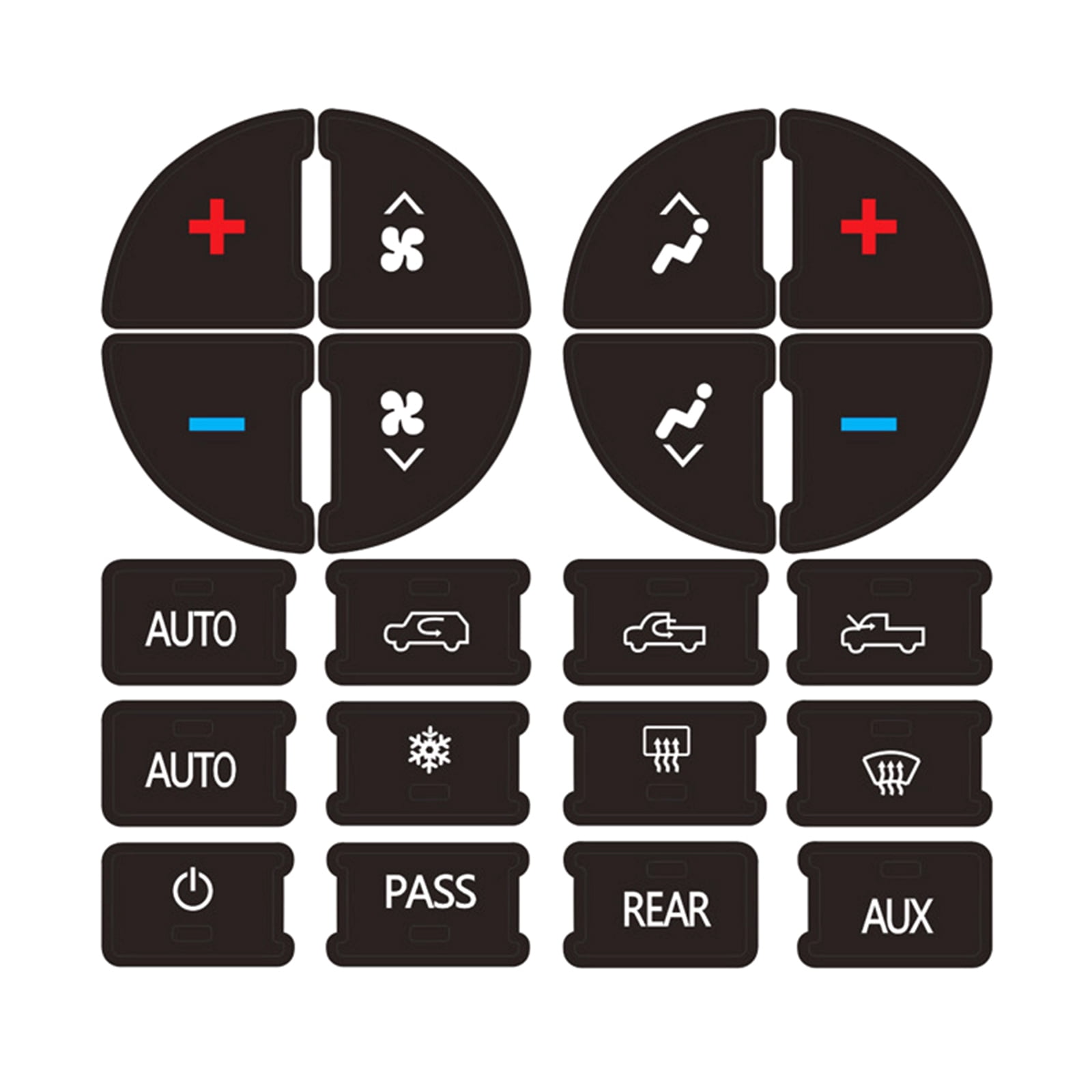 Air-conditioning Dashboard Button Sticker Repair Kit,Button Decal for ...