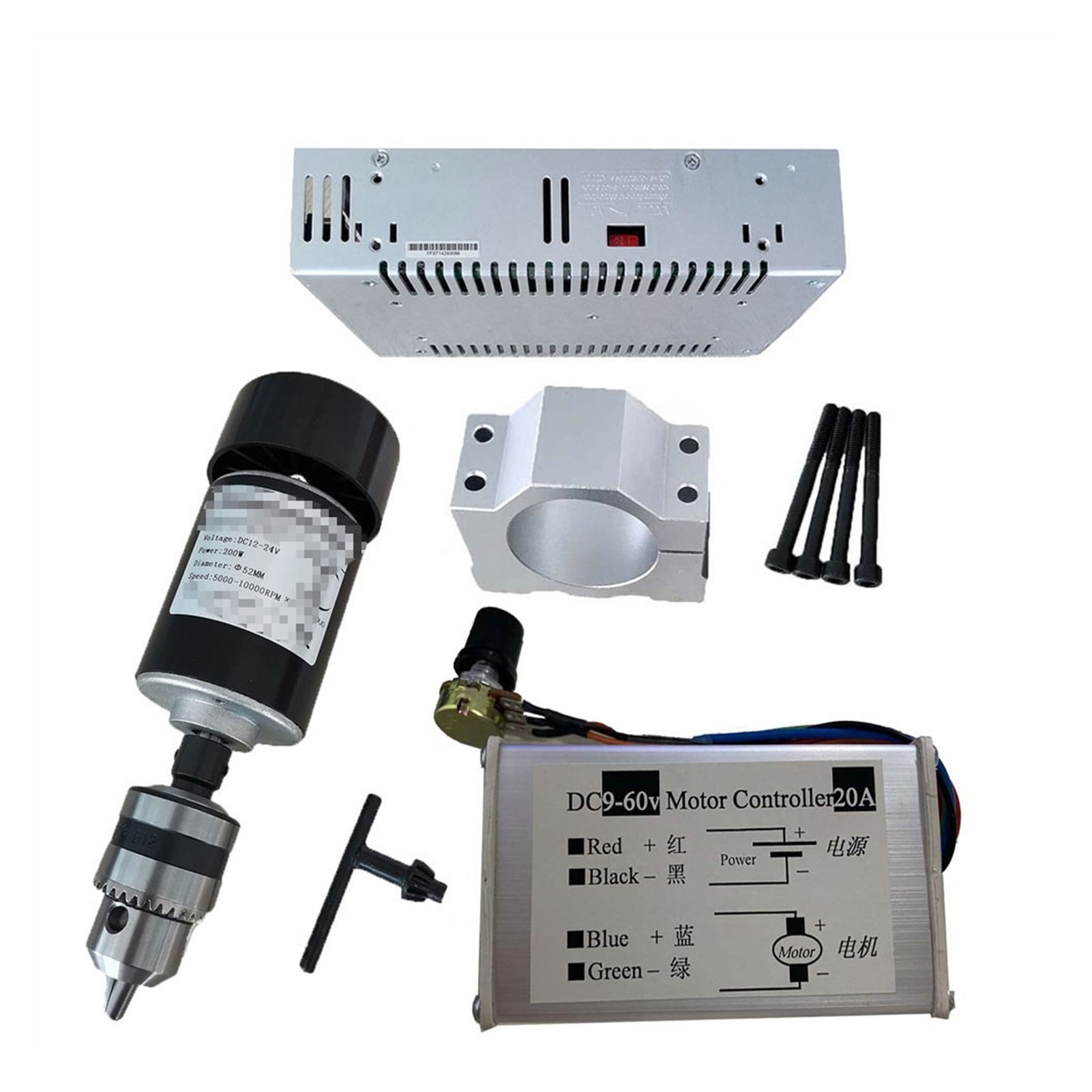 Air cooled 0.2kw Air cooled spindle Motor CNC 200W Spindle Motor ...