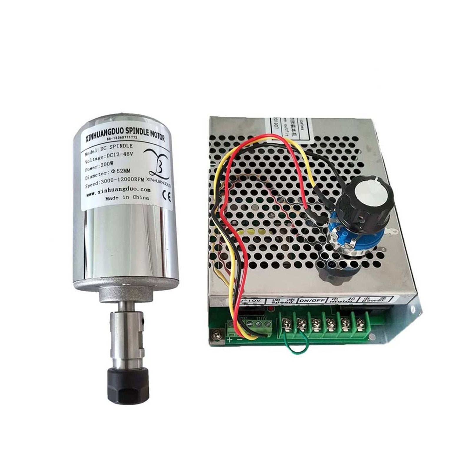 Air cooled 0.2kw CNC spindleMotor Kit ER11 chuck 200W Spindle Motor ...