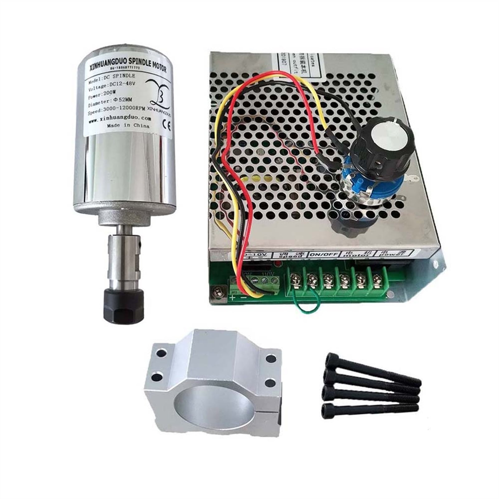 Air cooled 0.2kw CNC spindleMotor Kit ER11 chuck 200W Spindle Motor ...
