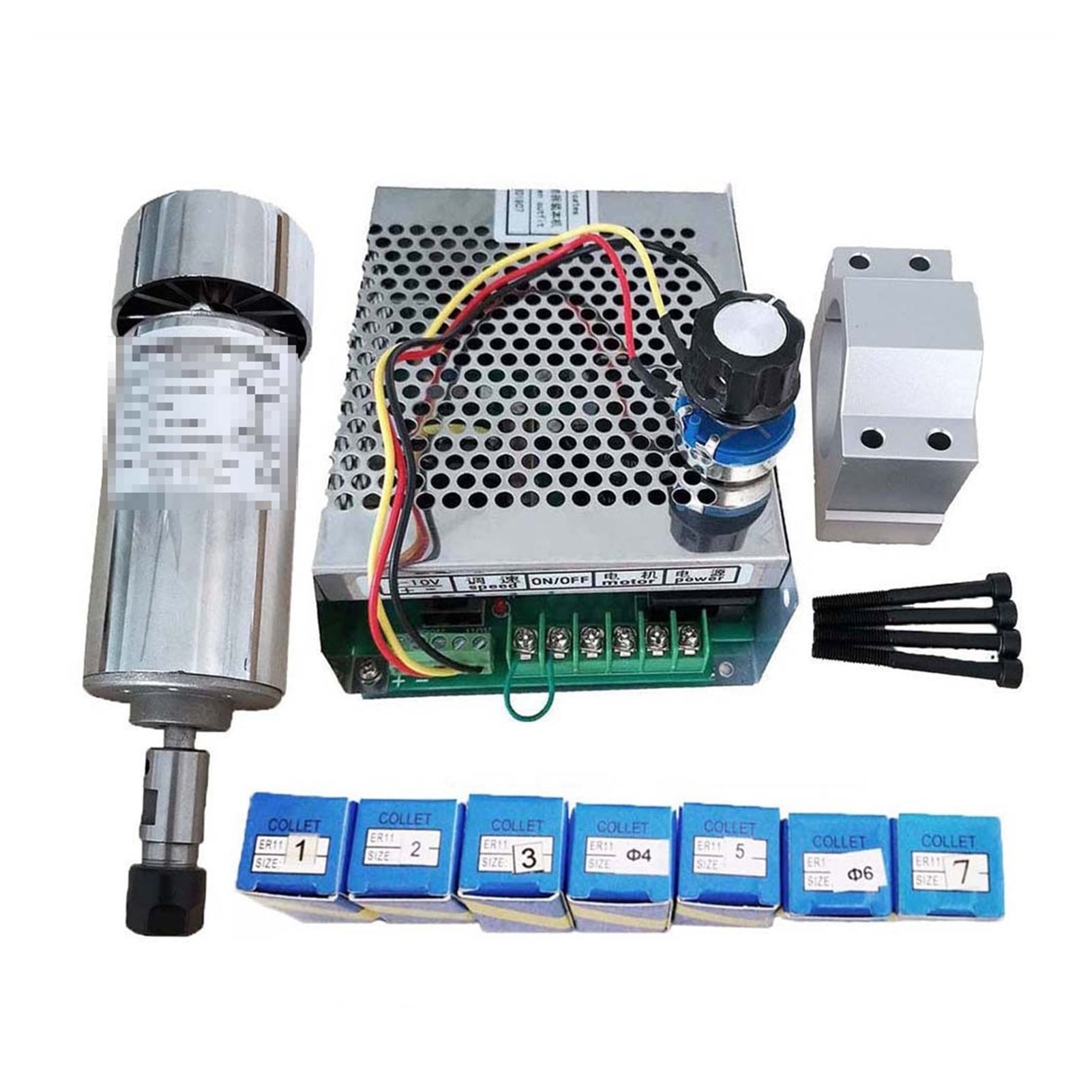 Air cooled 0.3kw CNC spindleMotor Kit ER11 chuck 300W Spindle Motor ...