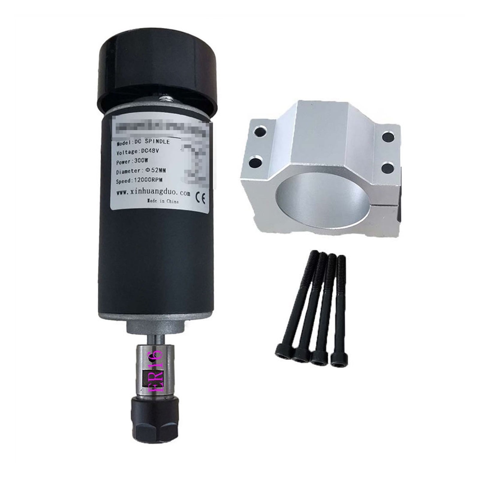 Air cooled 0.3kw CNC spindleMotor Kit ER16 chuck 300W Spindle Motor ...