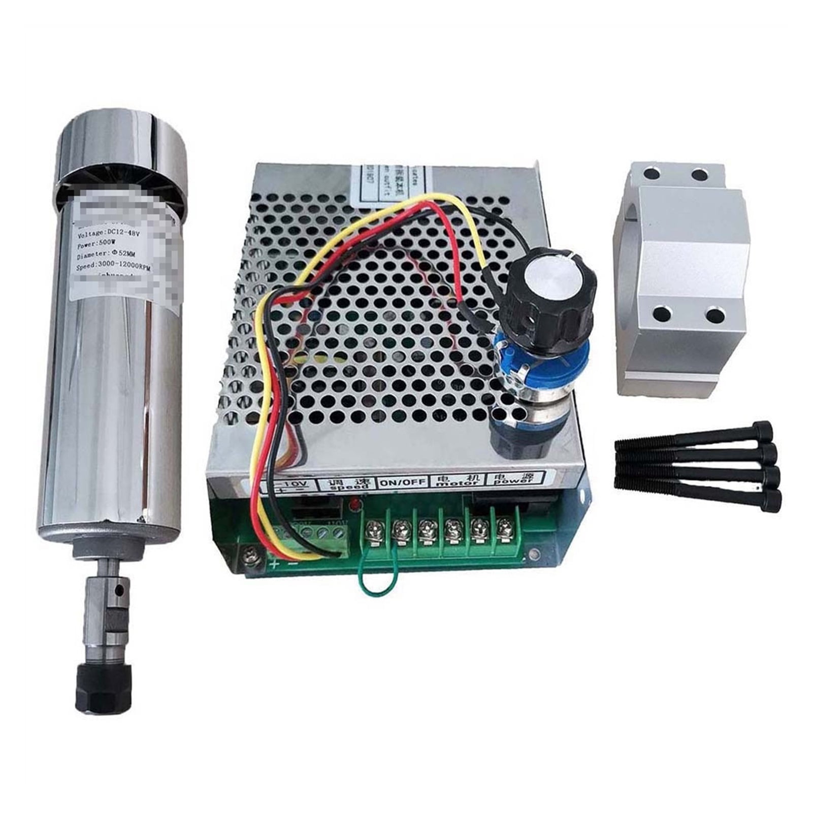 Air cooled 0.5kw CNC spindleMotor Kit ER11 chuck 500W Spindle Motor ...