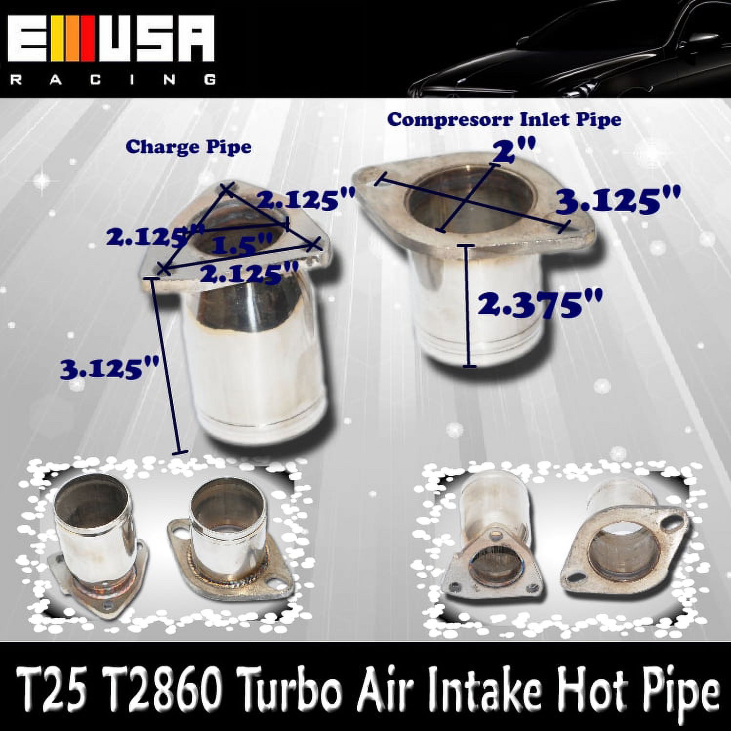 Air intake hot pipe for Turbo T25 T28 GT28 GT2860 Air intake hot pipe ...