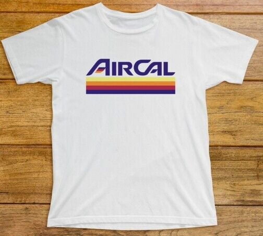 AirCal T Shirt 635 Retro 1980s Airline Aviation Pan Am TWA PSA Ozark ...