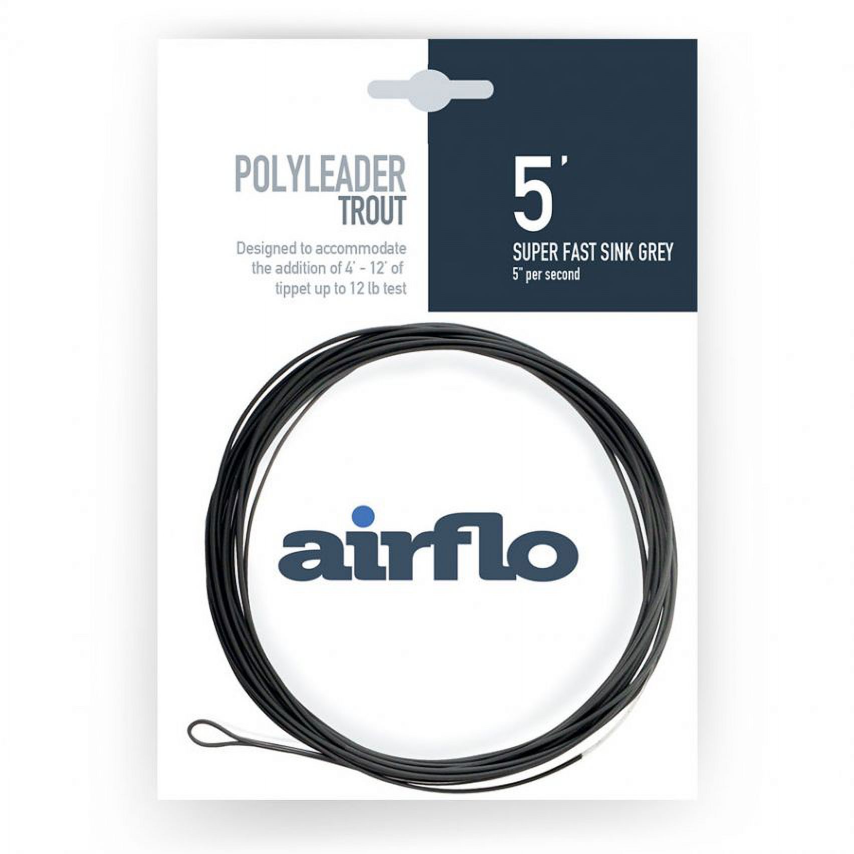 AirFlo Trout Polyleader 5ft | Super Fast Sink - Walmart.com