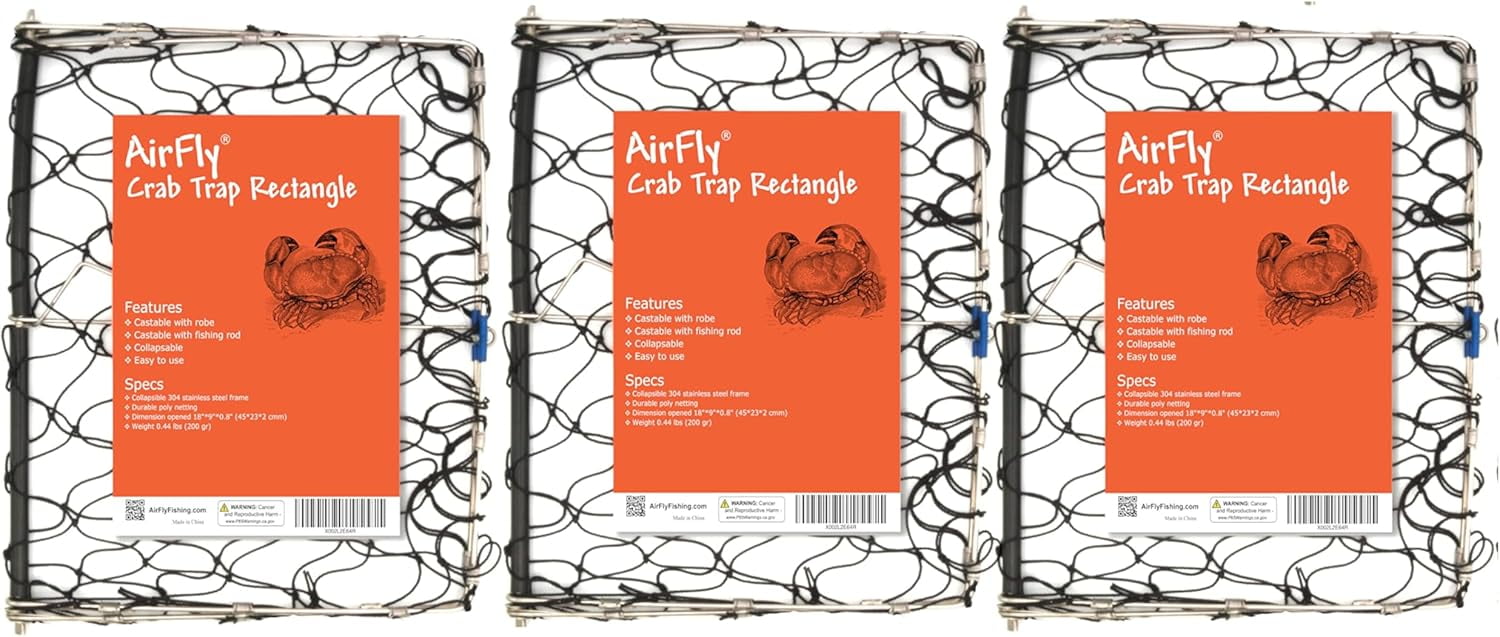 AirFly Foldable Crabjaw Trap with Bait Clip - Redesigned Rectangle ...
