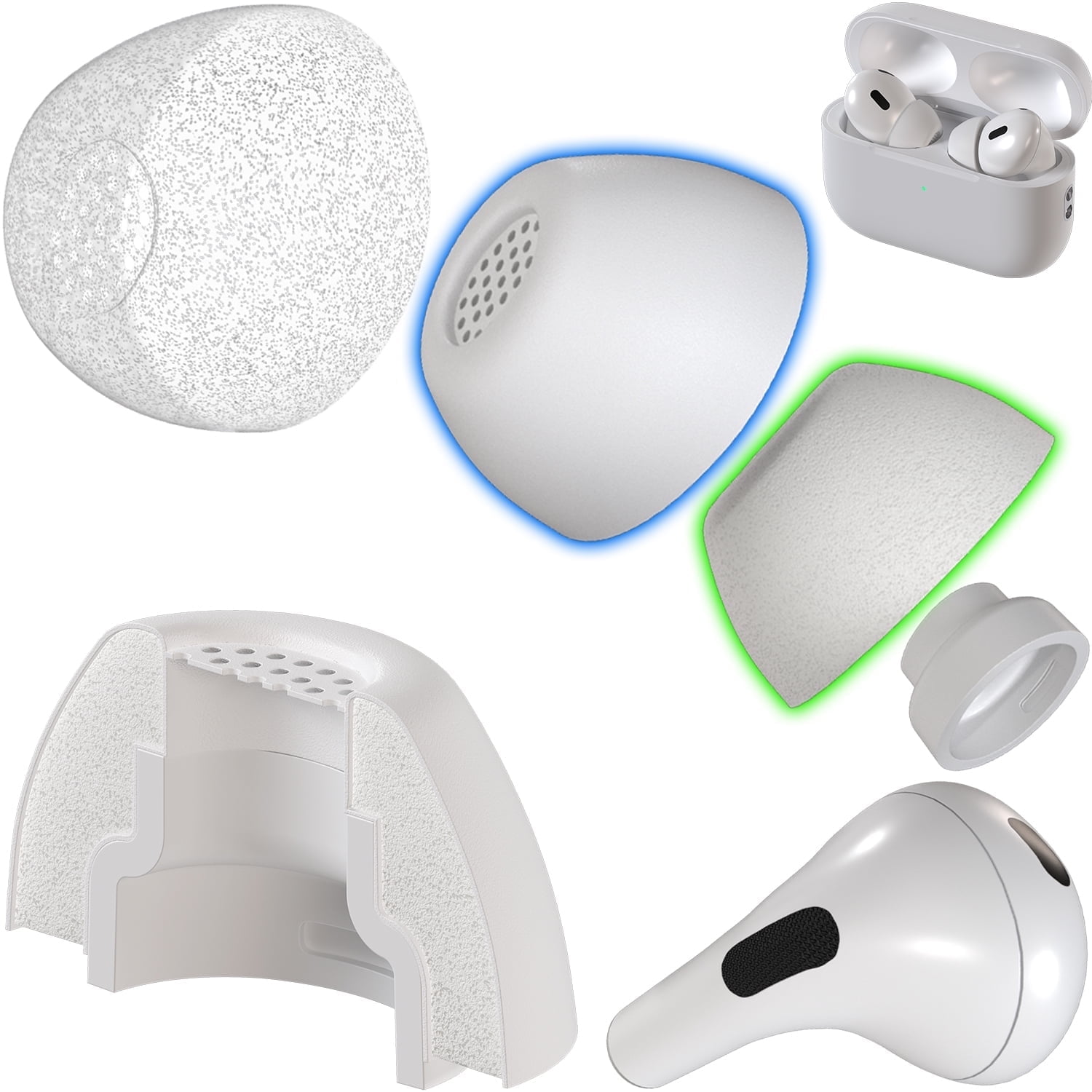 AirFoams Pro ACTIVE ULTRA V10.0 Silicone Covered Foam EAR TIPS for ...