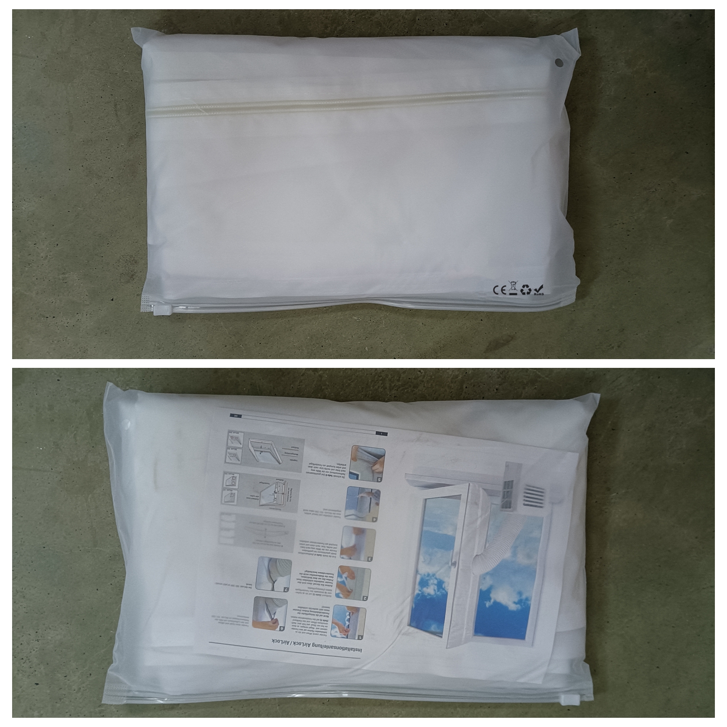 AirLock Window Seal for Portable Air Conditioner,400 Cm Flexible Cloth ...