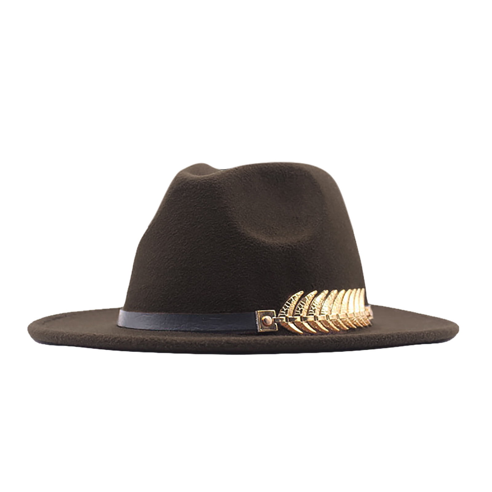 AirLoni Panama Hat For Women Wide Brim Sunshade Belt Buckle Wool ...