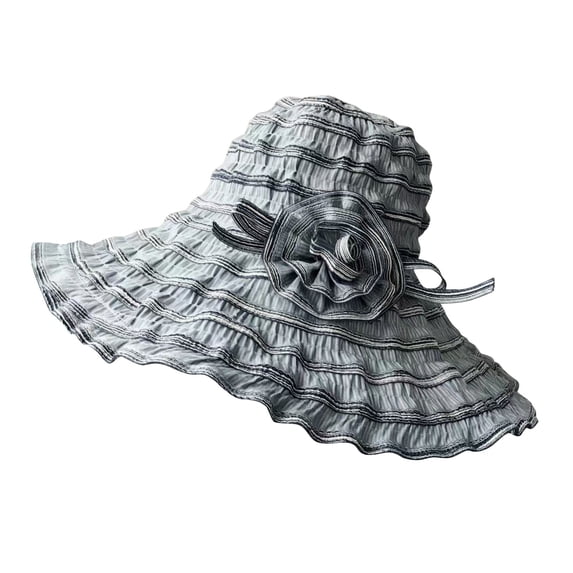 AirLoni Sun Hats For Women Dressy Caps Fashion Pleated Striped ...