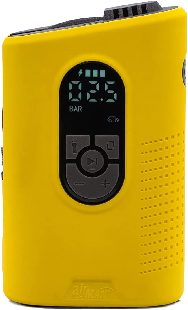 AirMan Cordless Mini Inflator, Rechargeable 2200mAh Battery, LED Light ...