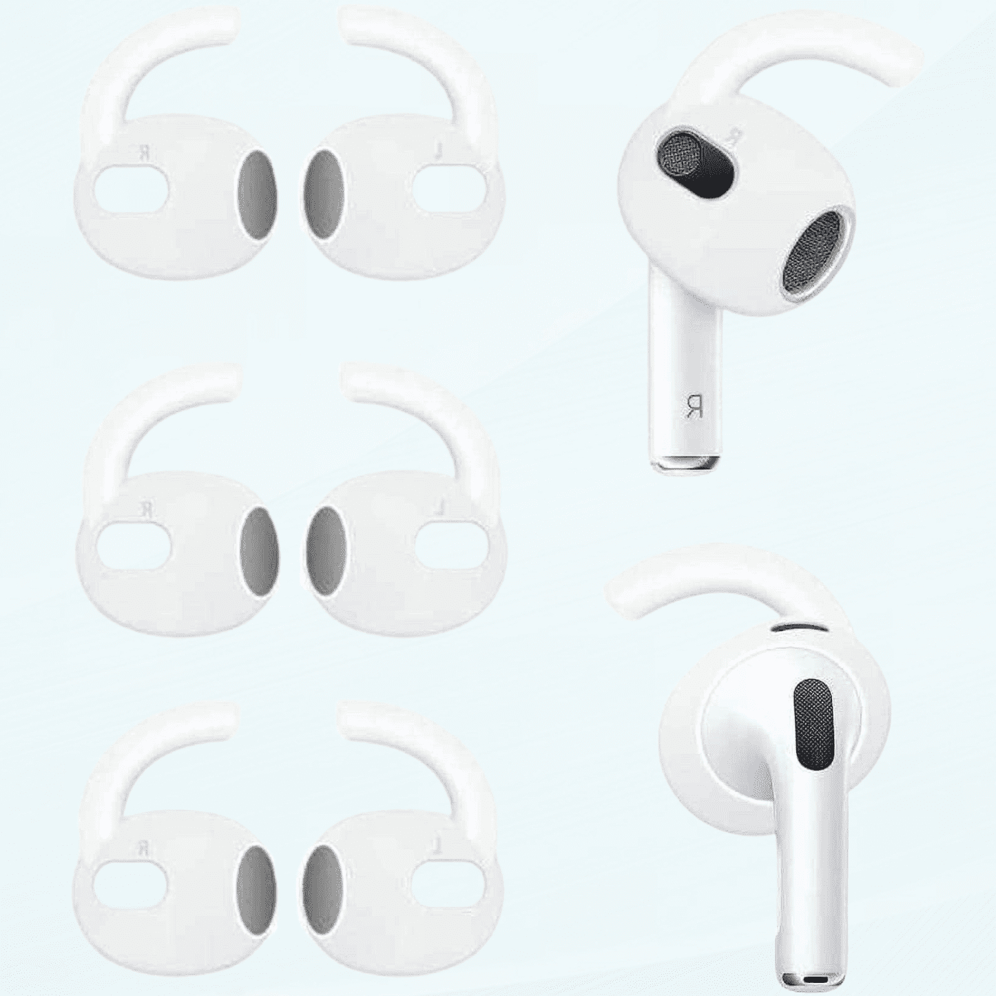 AirPod 3 Ear Hook Cover Grip Tip Anti Slip Wing Accessories (3 Pairs ...