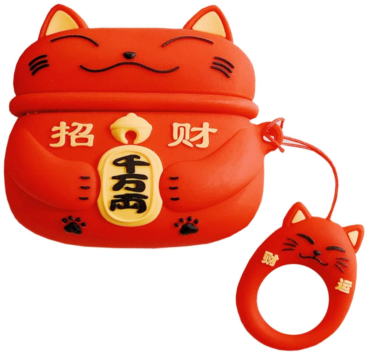 for AirPod Pro Case,Cute 3D Cartoon Fun Lucky Cat AirPods Pro Cover ...