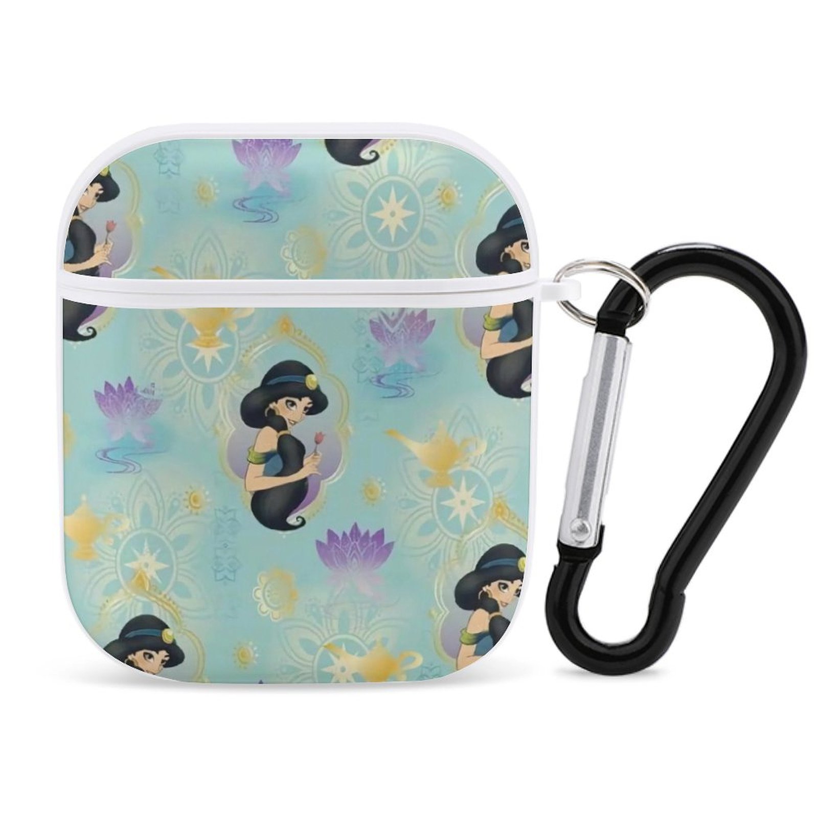 for AirPods 2nd & 1st Generation Case Cover,Aladdin Jasmine Long Hair ...