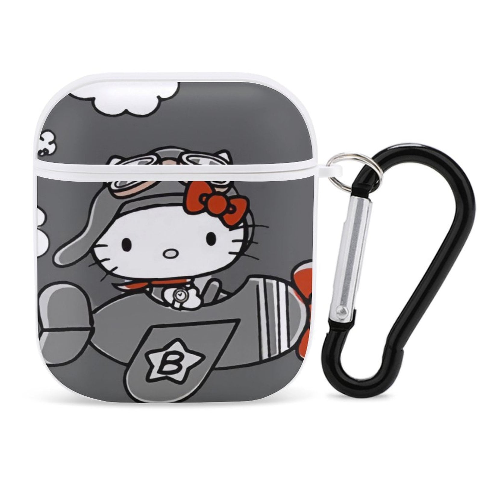 for AirPods 2nd & 1st Generation Case Cover,Hello Kitty on A Plane ...