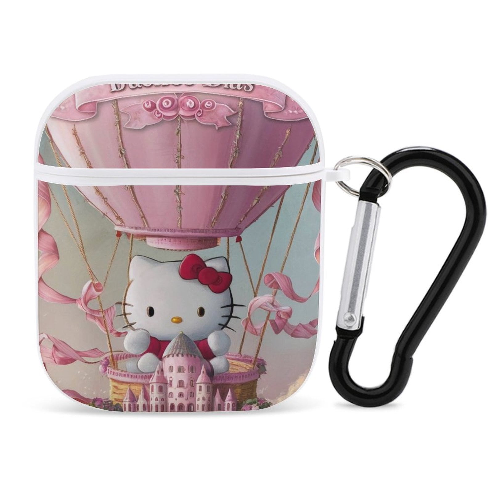 for AirPods 2nd & 1st Generation Case Cover,Hot Air Balloon Hello Kitty ...