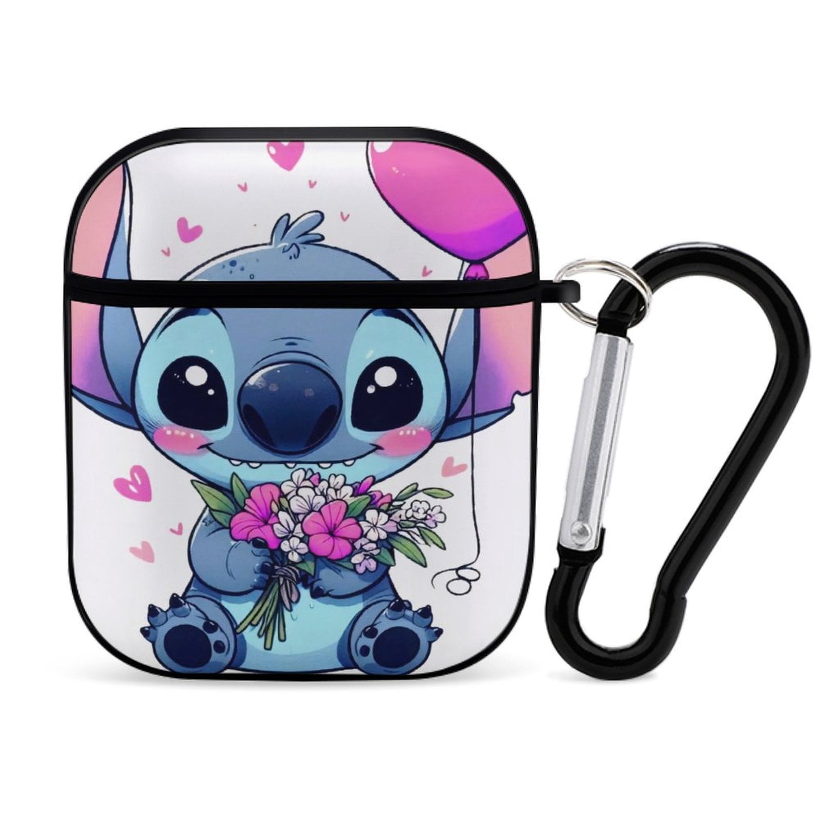 for AirPods 2nd & 1st Generation Case Cover,Stitch And Flower Balloon ...