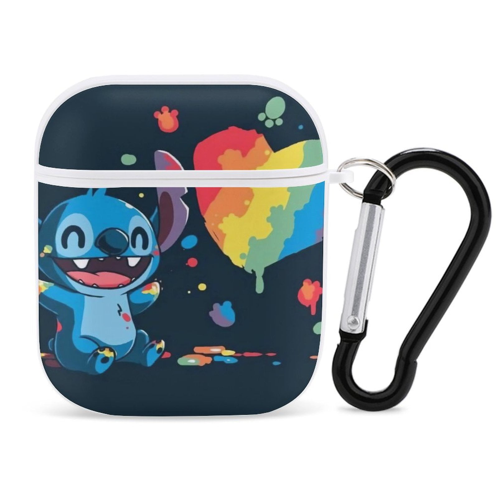 for AirPods 2nd & 1st Generation Case Cover,Stitch Rainbow Heart AirPod ...