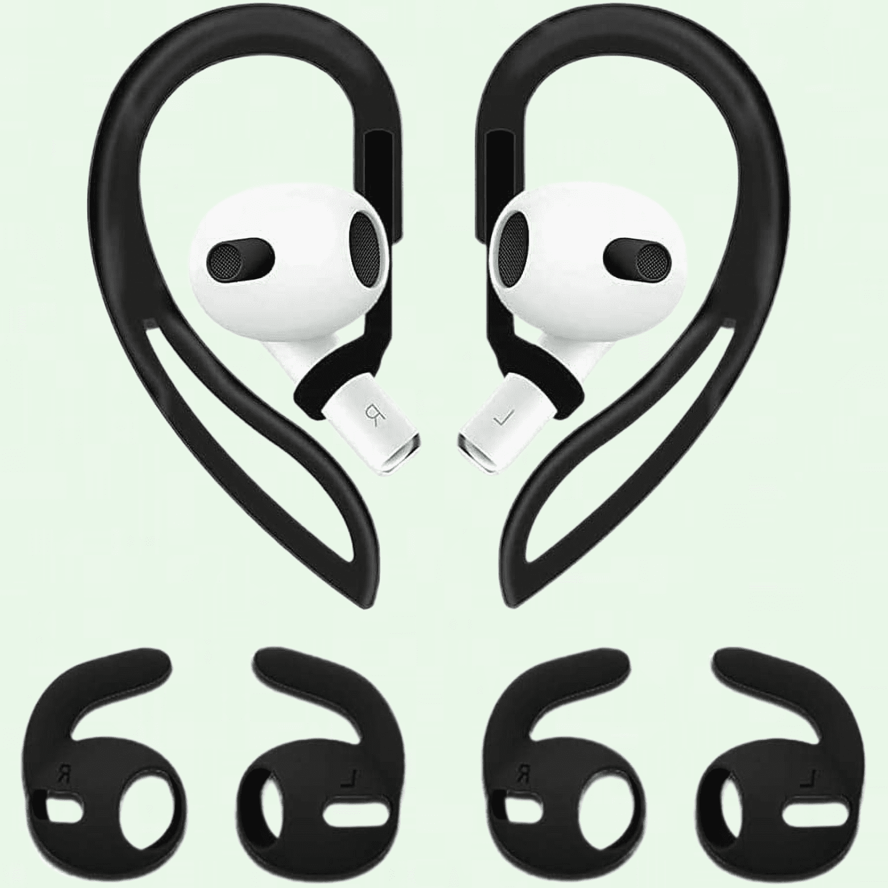 AirPods 3 Ear Hooks with Adjustable Over-Ear Design & 2 Pairs of Anti ...